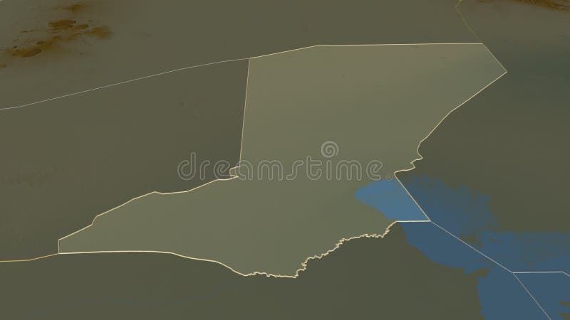Diffa, Niger - Outlined. Relief Stock Illustration - Illustration of ...