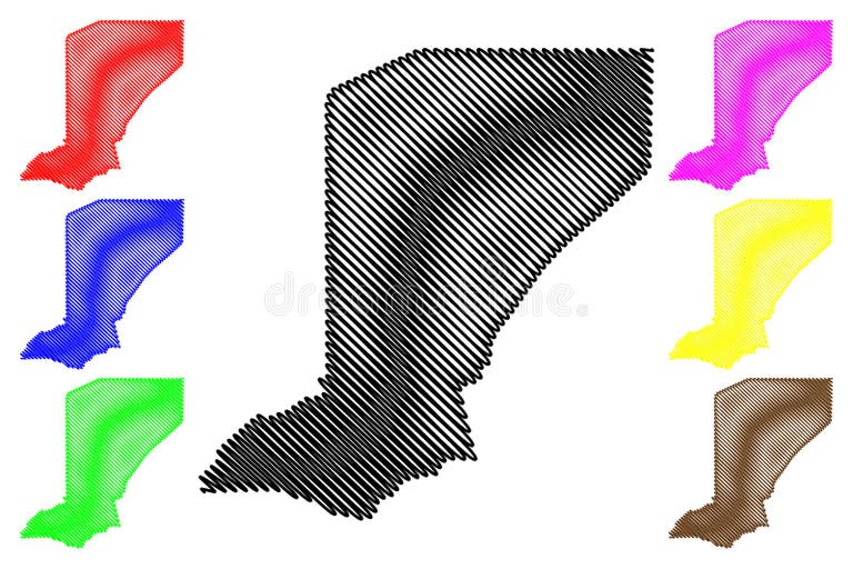 Diffa Region Regions of Niger, Republic of the Niger Map Vector ...