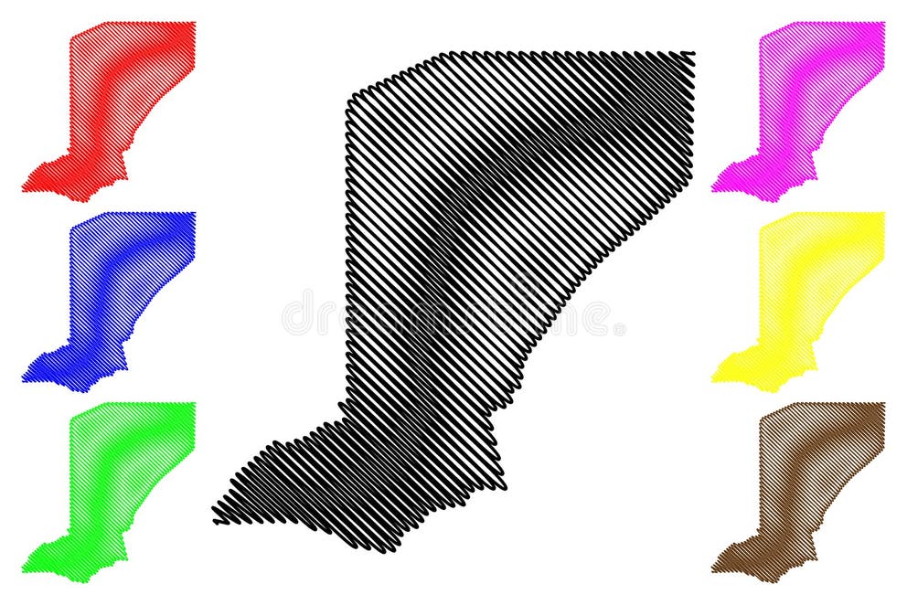 Diffa Region Regions of Niger, Republic of the Niger Map Vector ...