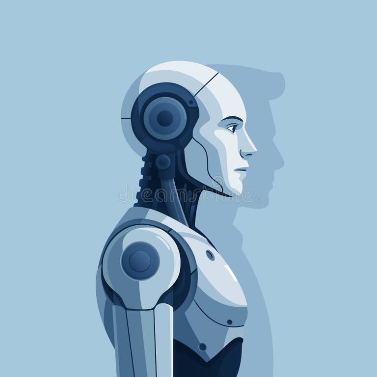 Difference between AI Robot and Human. Machine Vs. Human. Mind Copying ...