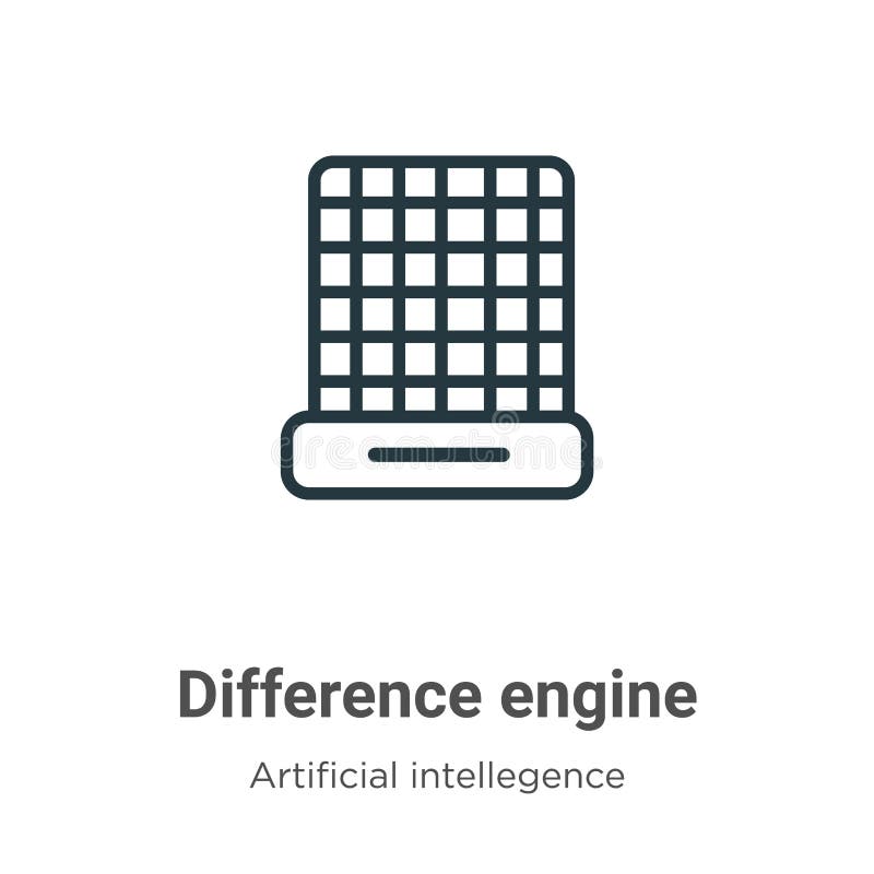 Difference Engine Icon. Trendy Flat Vector Difference Engine Ico Stock ...