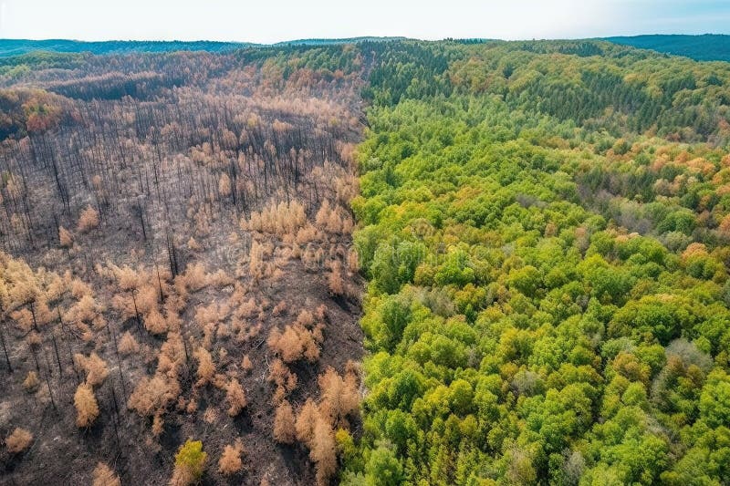 The Difference between a Forest and a Forested Area Stock Photo - Image ...