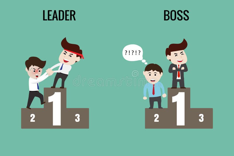 Leader or Boss, template stock vector. Illustration of marketing ...
