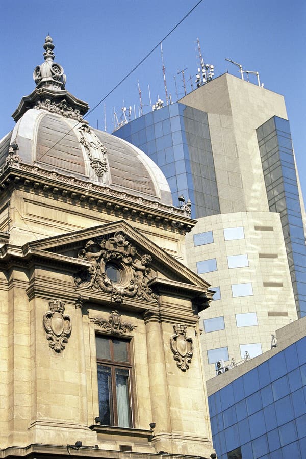 Difference between New and Old Buildings Stock Photo - Image of modern ...