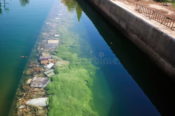 Difference between Polluted and Clean Water Bodies Stock Photo - Image ...