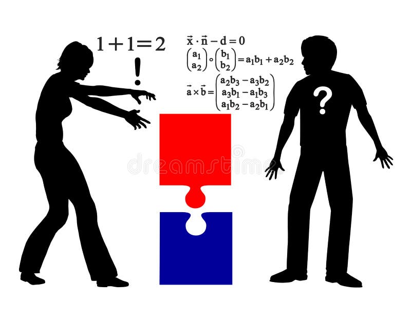 Difference in Problem Solving Stock Illustration - Illustration of ...