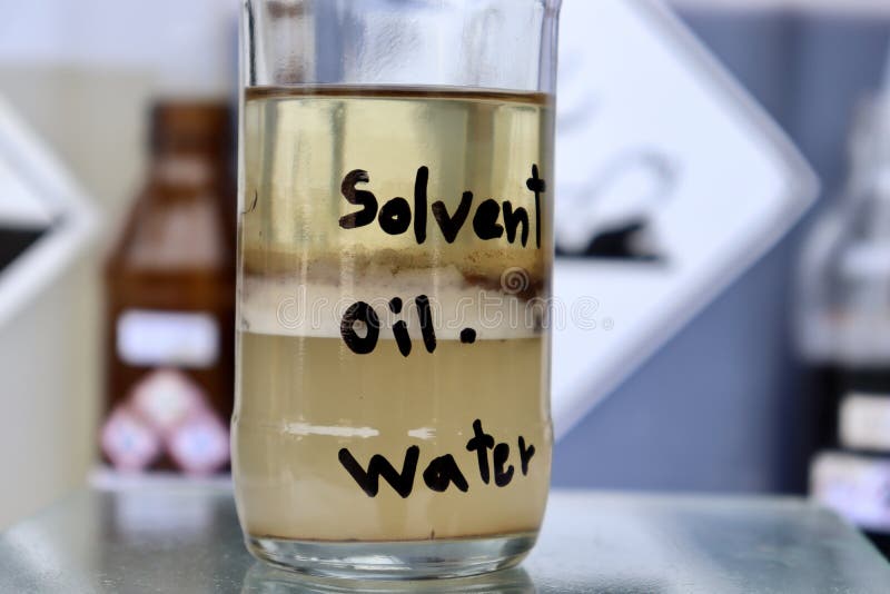 Solvent and water and oil stock image. Image of research - 183906933