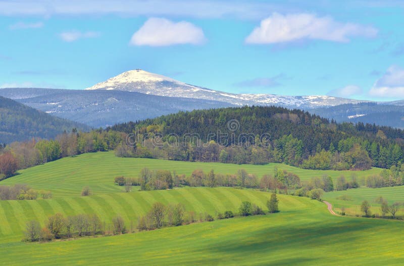 The Difference between Spring and Winter in the Landscape Stock Photo ...