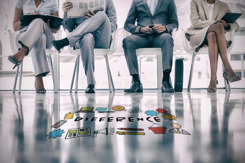 Composite Image of Difference Text Amidst Various Icons Stock Image ...