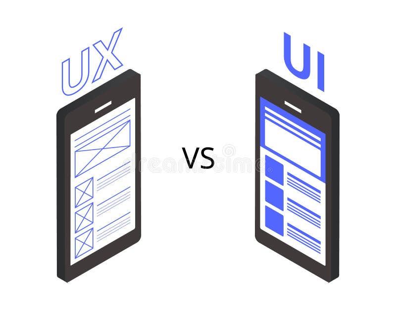 The Difference between CX, UX and UI Design Stock Vector - Illustration ...