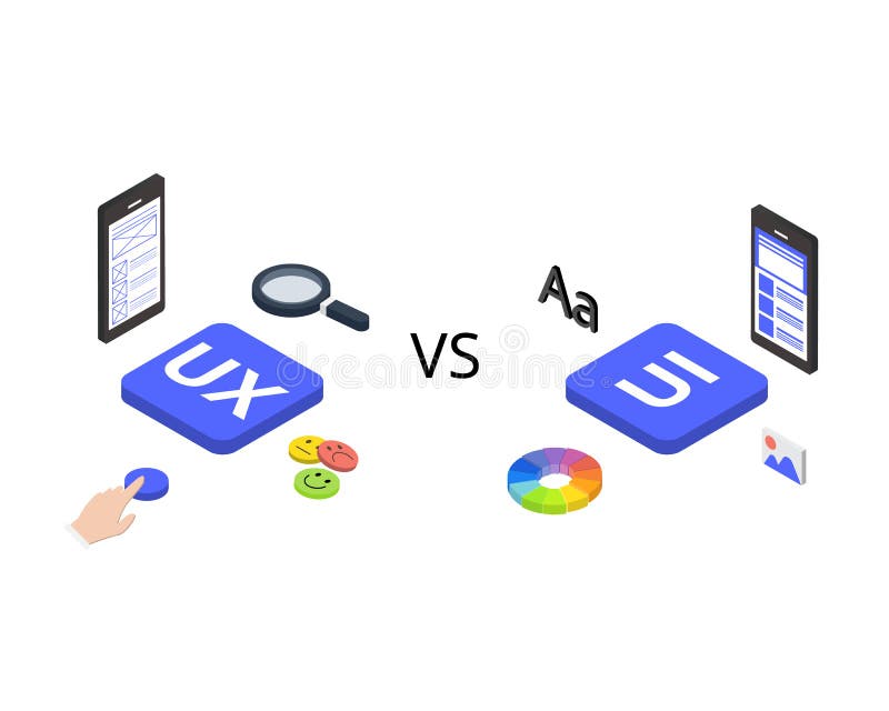 The Difference between UX and UI Design Stock Vector - Illustration of ... The Difference between UX and UI Design Stock Vector - Illustration of ...