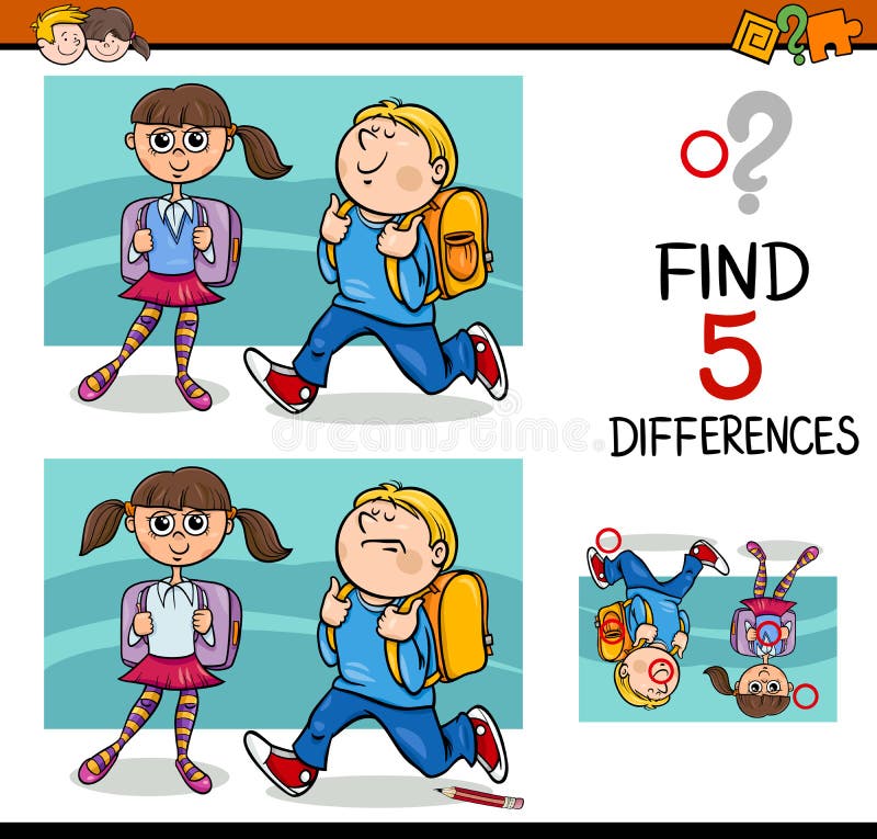 Differences Activity for Kids Stock Vector - Illustration of vary ...