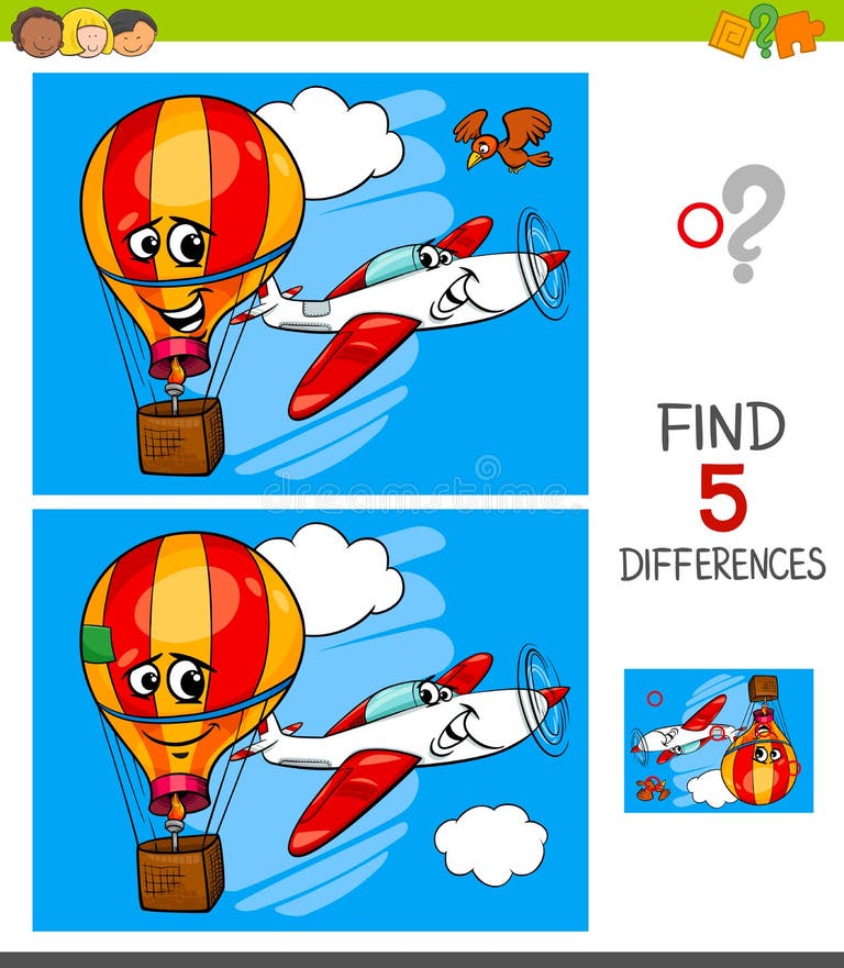 Spot Differences Plane Stock Illustrations – 21 Spot Differences Plane ...