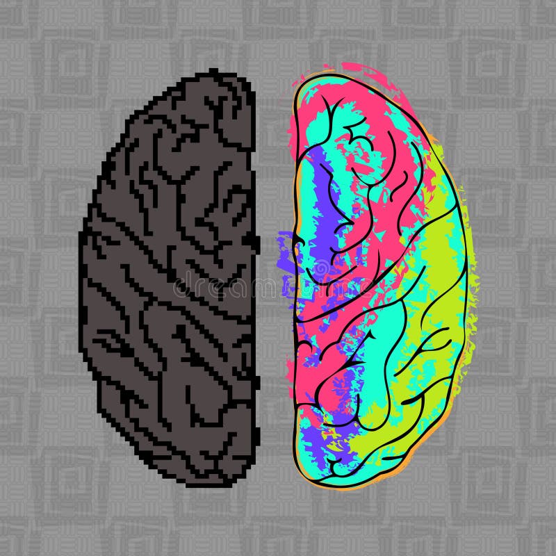 Differences between the Hemispheres of the Brain. Stock Vector ...