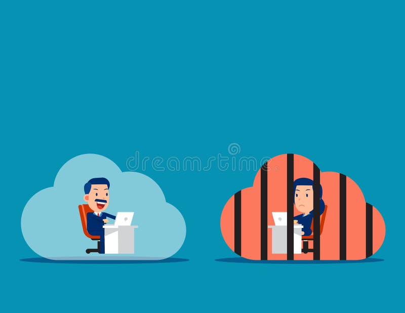 Differences in Thinking and Working Attitudes Concept Stock Vector ...