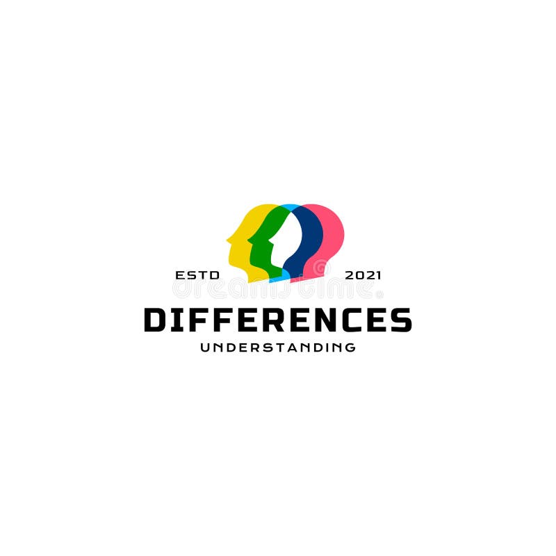 Differences Understanding Colorful Logo Vector Icon Illustration Stock ...