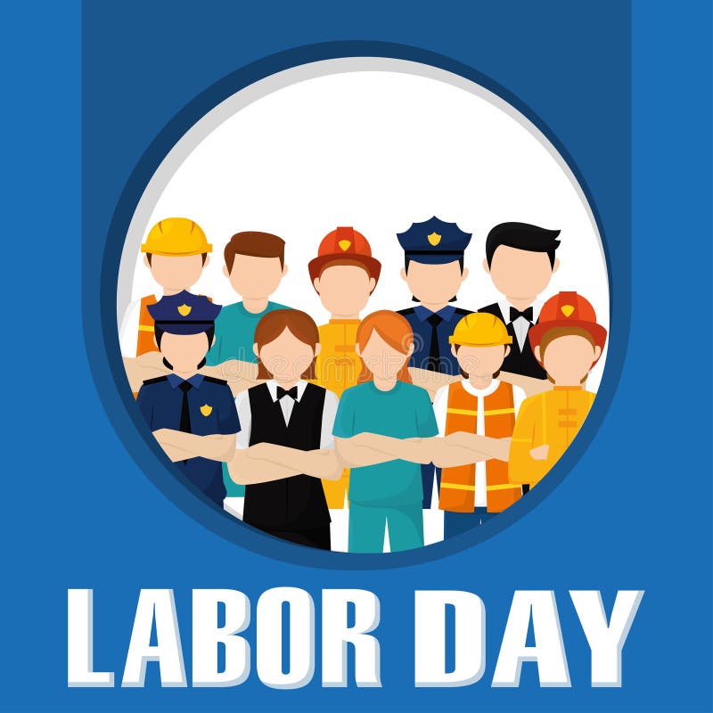 Different Abstract Characters with Different Jobs Labor Day Vector ...