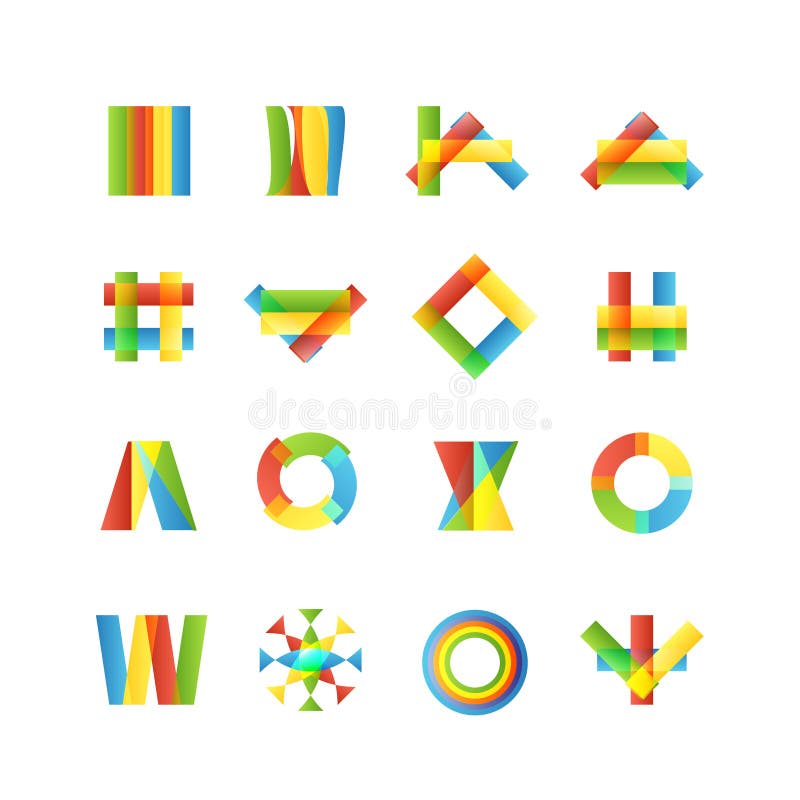 Different Abstract Color Labels Stock Vector - Illustration of sign ...