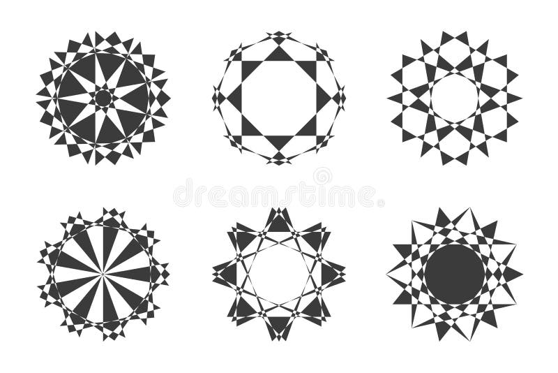 Different Abstract Geometric Design Element Set. Vector Illustration ...