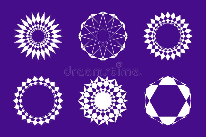Different Abstract Geometric Design Element Set. Vector Illustration ...