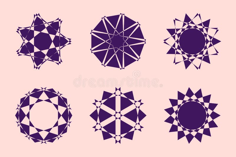Different Abstract Geometric Design Element Set. Vector Illustration ...