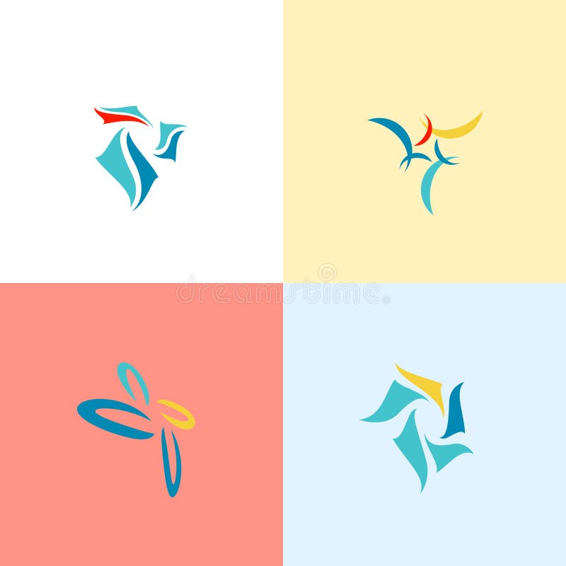 Different Abstract Trendy Symbols for Modern Design Stock Vector ...