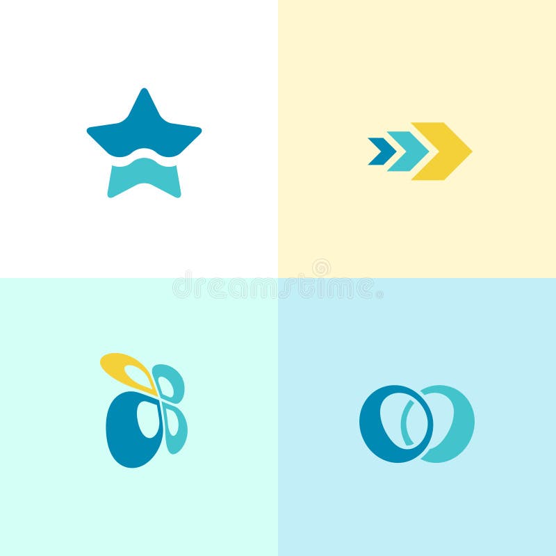 Different Abstract Trendy Symbols for Modern Design Stock Vector ...