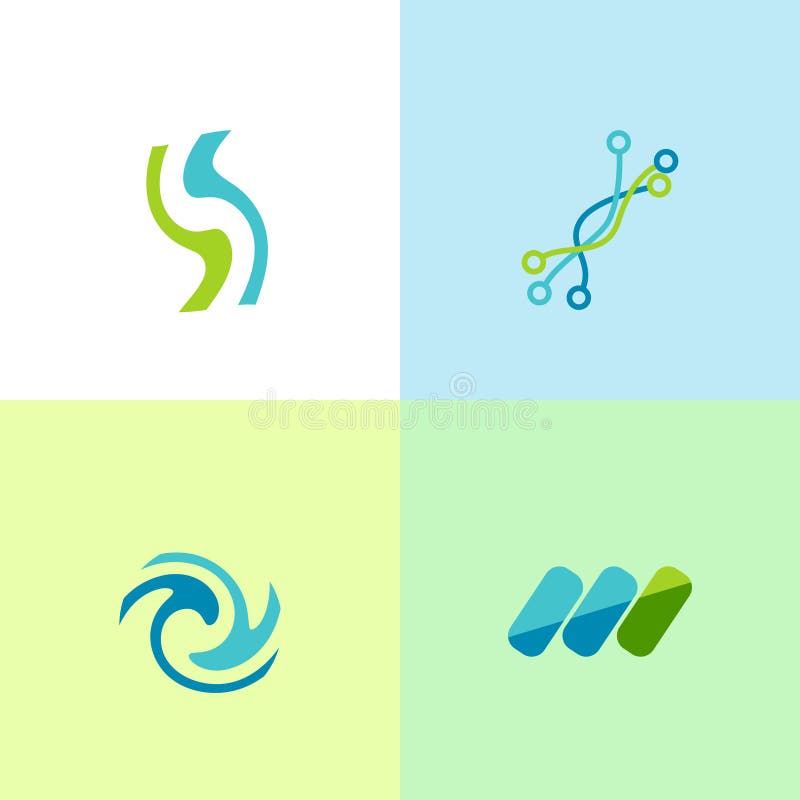 Different Abstract Trendy Symbols for Modern Design Stock Vector ...