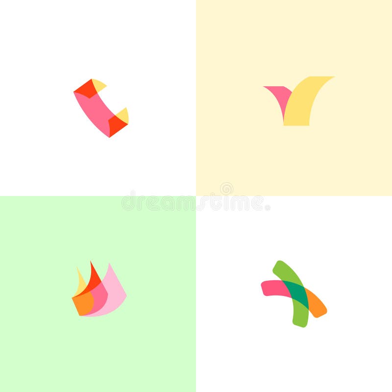 Different Abstract Trendy Symbols for Modern Design Stock Vector ...