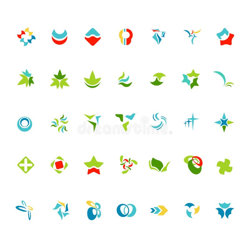 Different Abstract Trendy Symbols Stock Vector - Illustration of firm ...