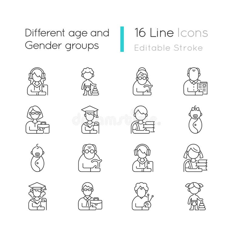 Age Groups Icons Stock Illustrations – 37 Age Groups Icons Stock ...