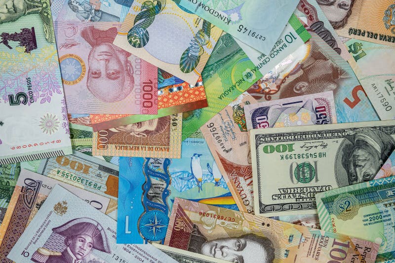 Different American World Paper Money As Background Stock Image - Image ...