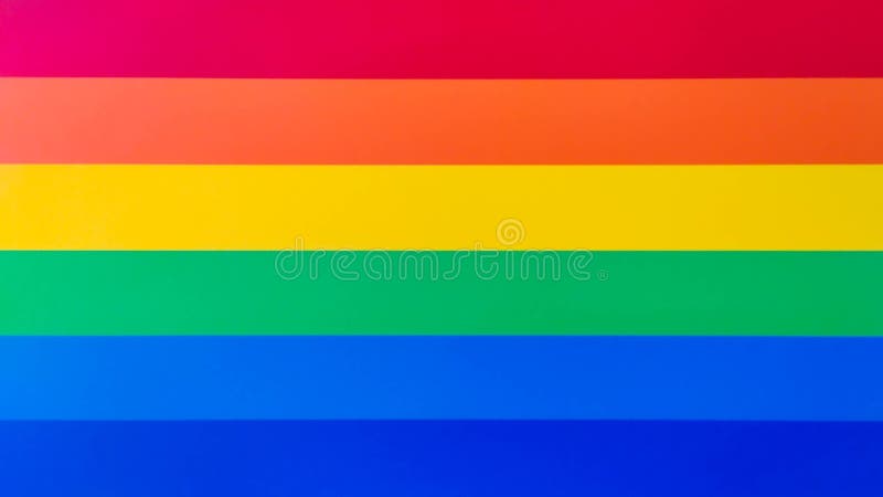 Different Angles of a Horizontal Rainbow Vibrant Color Sticker Stock ...