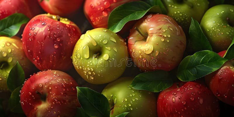 Different Apples Background Stock Illustration - Illustration of ...