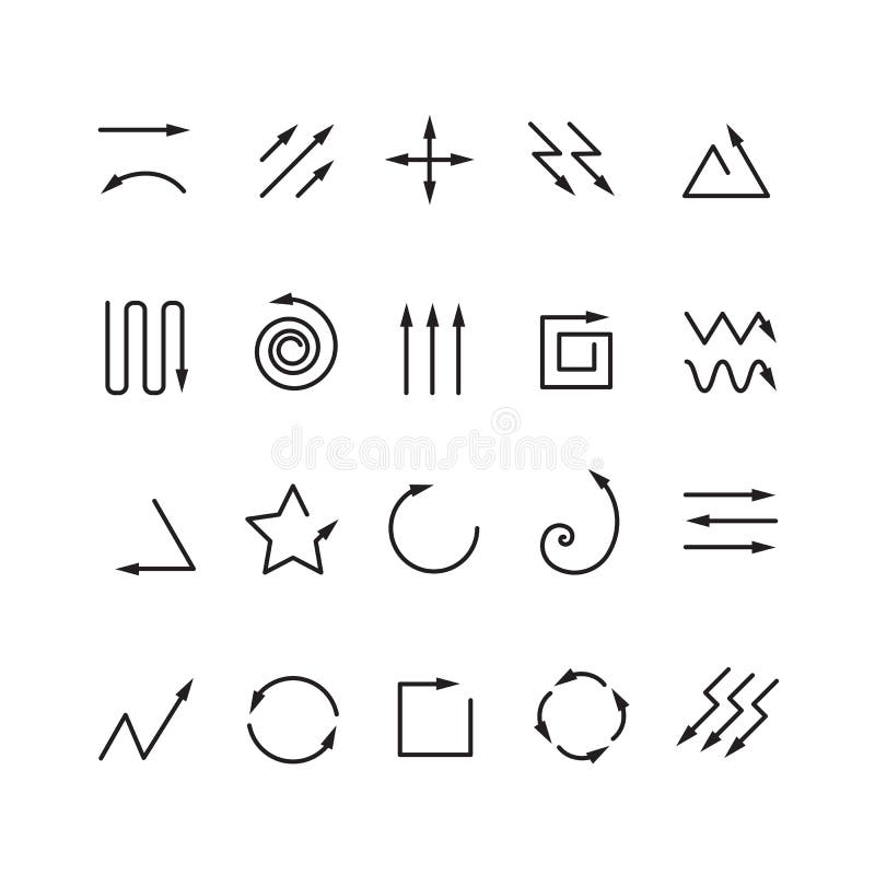 Different Arrow Signs Collection Stock Vector - Illustration of star ...