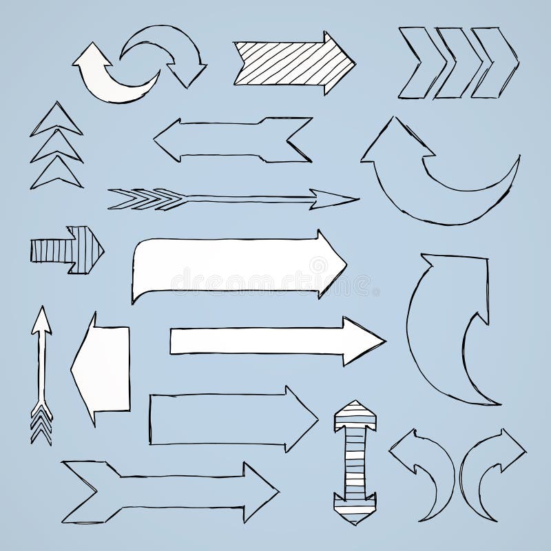 Different Arrows stock illustration. Illustration of circle - 55296978
