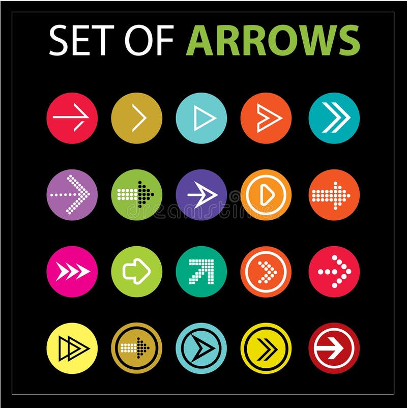Different arrows stock vector. Illustration of abstract - 48076316