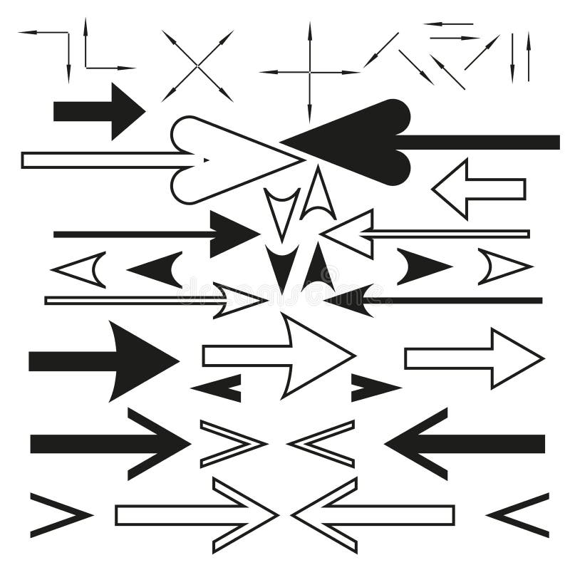Different Arrows.Vector Illustration. Stock Image Stock Vector ...