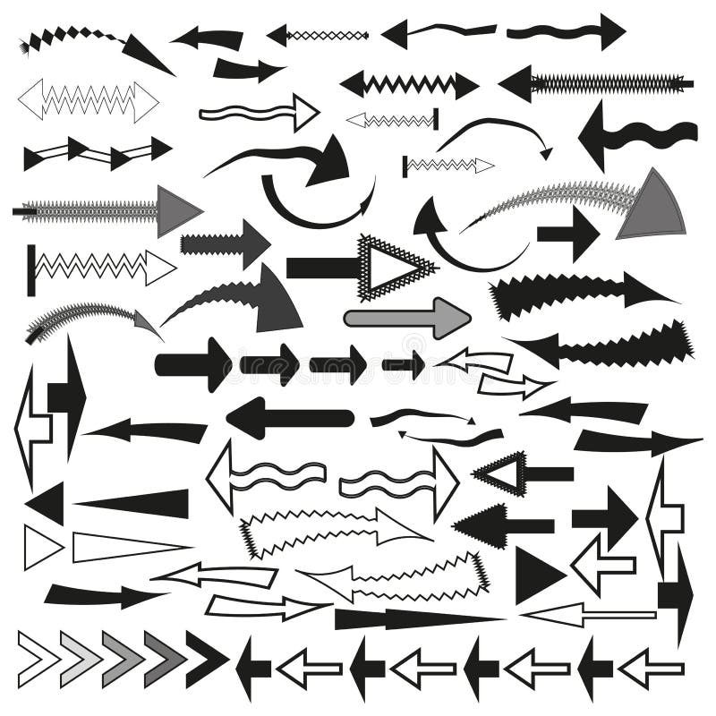 Different Arrows.Vector Illustration. Stock Image Stock Vector ...