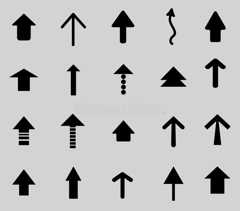 Different Arrows Set Isolated Stock Vector - Illustration of arrow ...