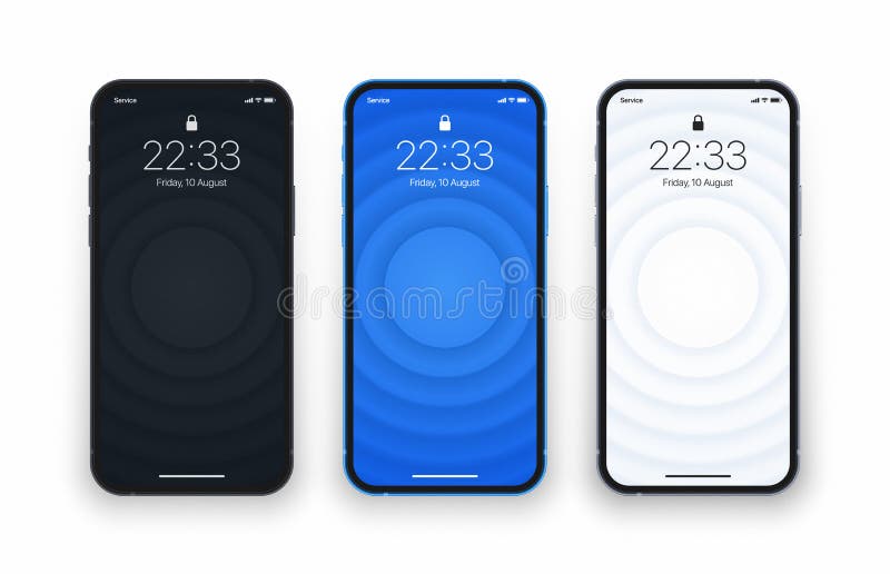 Different Colours 3D Smooth Round Lines Screensaver Set on Smart Phone ...