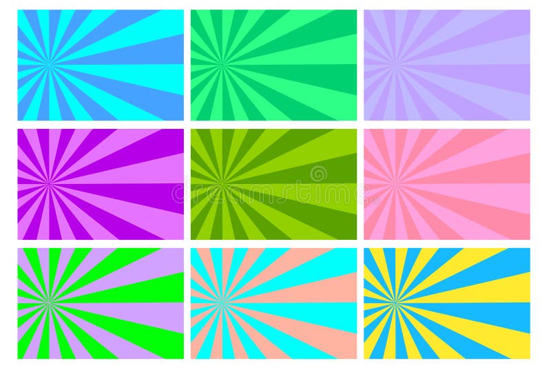 Different Backgrounds Rays. Bright Environment. Retro Different ...