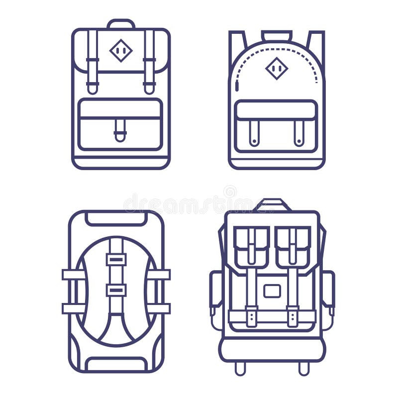 Classic Backpacks Stock Illustrations – 117 Classic Backpacks Stock ...