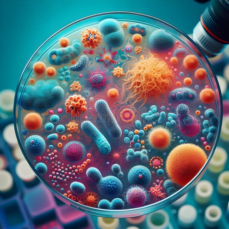 Different Bacteria in Color Stock Illustration - Illustration of ...