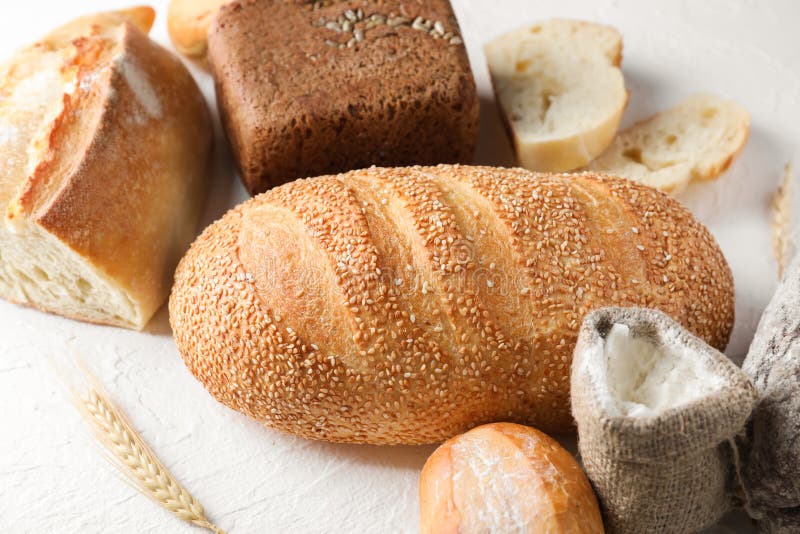 120 Different Bakery Products Light Background Stock Photos - Free ...