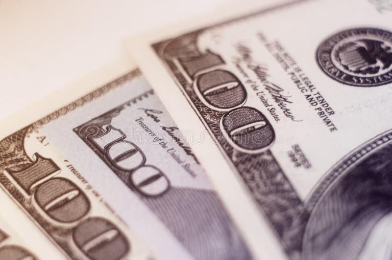 Different Bank Notes 100 Dollars Stock Photo - Image of american ...