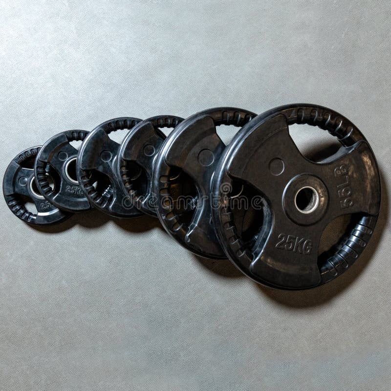 Different Barbell Weights Isolated Stock Photo - Image of weight ...