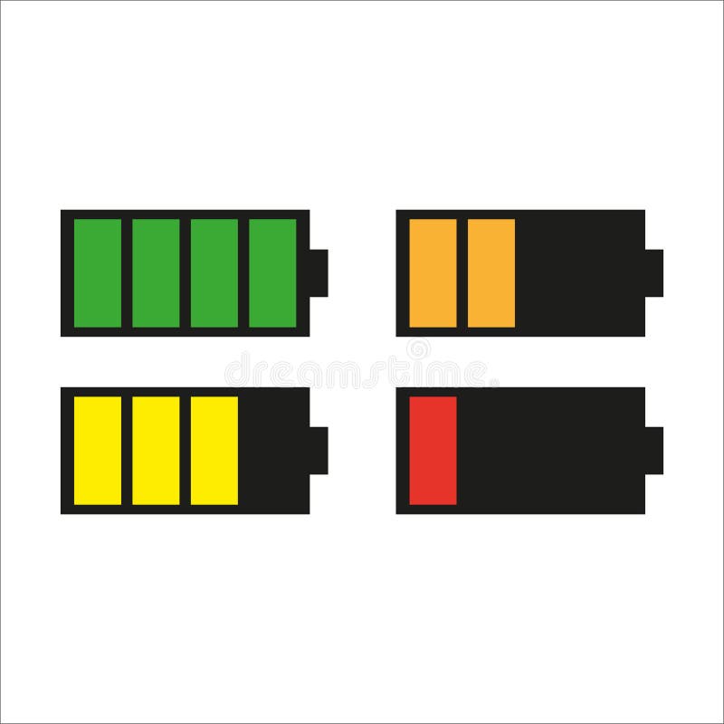 Different Battery Charge. Vector Illustration Stock Vector ...