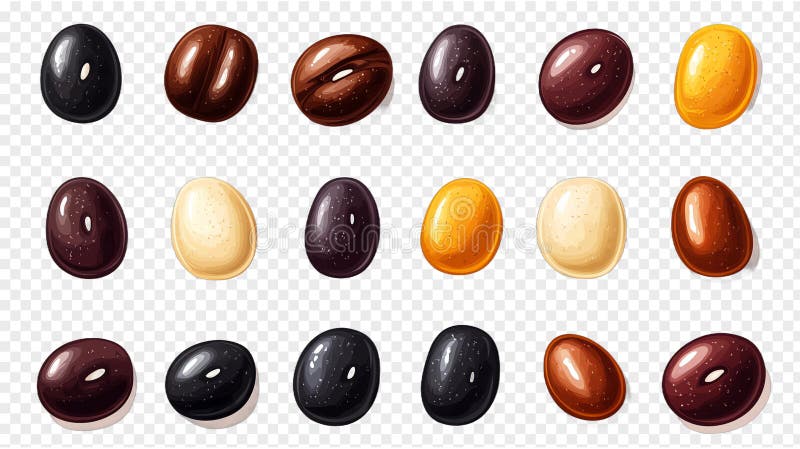 Different Beans Set Illustration Stock Photo - Illustration of ...