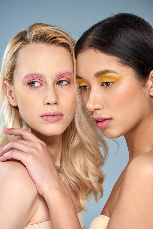 Different Beauty, Portrait of Two Multicultural Stock Photo - Image of ...